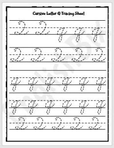 Cursive Letter Q Tracing Worksheet - EnglishBix