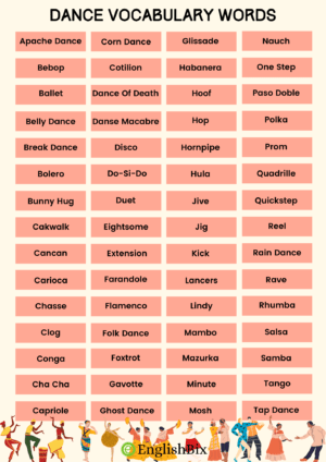 Dance Vocabulary Words for Kids - A to Z - EnglishBix