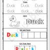 Duck Sight Word Printable Worksheet - EnglishBix