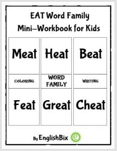 Word Family Worksheets & Printables - EnglishBix