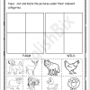 Farm and Wild Animals Sorting Worksheet - EnglishBix