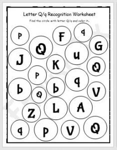 Letter Q Worksheets & Printables - EnglishBix