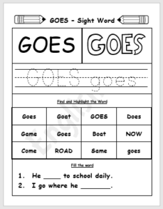 2nd Grade Sight Words Worksheets & Printables - EnglishBix
