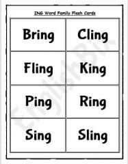 ING Word Family Phonics Worksheets - EnglishBix
