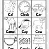 Letter C Picture Flash Cards Printable - EnglishBix