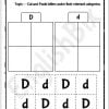 Letter D Cut and Paste Activity Worksheet - EnglishBix