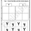 Letter Y Cut and Paste Activity Worksheet - EnglishBix