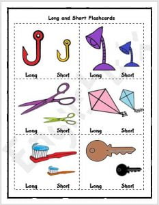 Long and Short Printable Flash Cards - EnglishBix