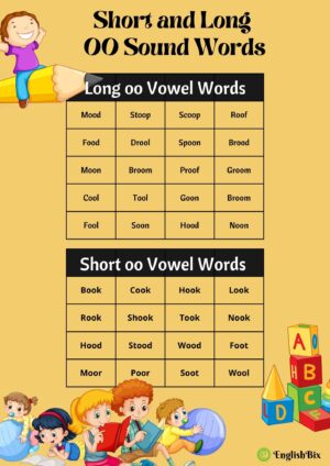 Long and Short OO Sound Phonics Words List for Kids - EnglishBix