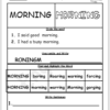 Morning Sight Word Printable Worksheet - EnglishBix