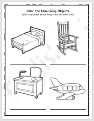 Non-Living Things Coloring Worksheet - EnglishBix