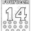 Number 14 Coloring Page for Kids - EnglishBix
