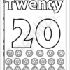 Number 20 Coloring Page for Kids - EnglishBix