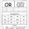 Or Sight Word Printable Worksheet - EnglishBix