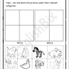 Pet and Wild Animals Sorting Worksheet - EnglishBix