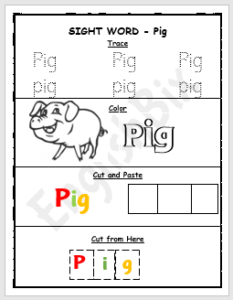 Man Sight Word Printable Worksheet - EnglishBix