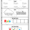 Rain Sight Word Printable Worksheet - EnglishBix