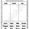 Three States of Matter Cut and Paste Worksheet - EnglishBix