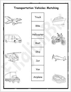 Transportation Worksheets & Printables - EnglishBix