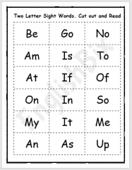 Reading Two Letter Words Worksheets - EnglishBix