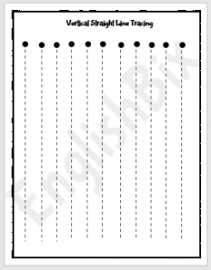 Straight Line Tracing Worksheet - EnglishBix