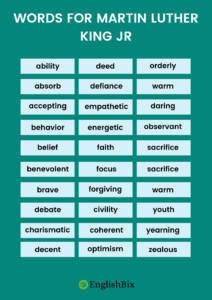 Adjective Words to Describe Martin Luther King Jr - EnglishBix