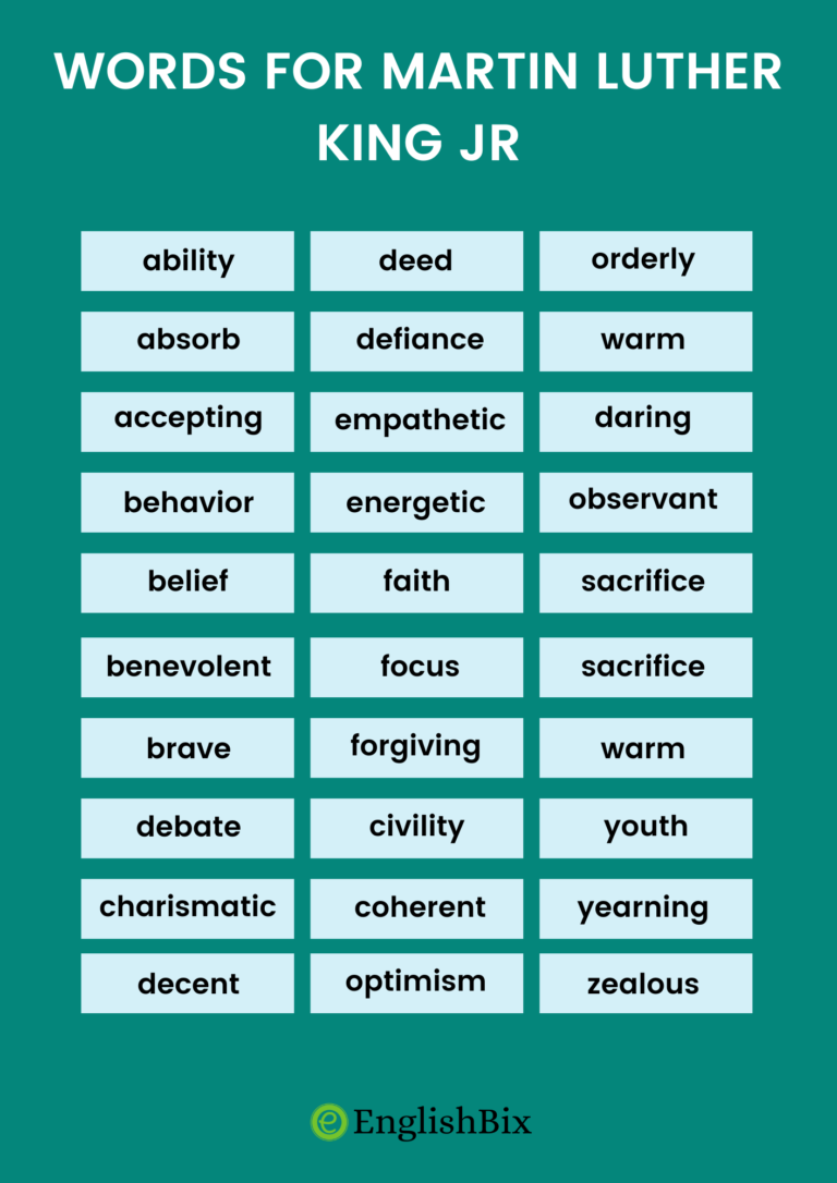 Adjective Words to Describe Martin Luther King Jr - EnglishBix